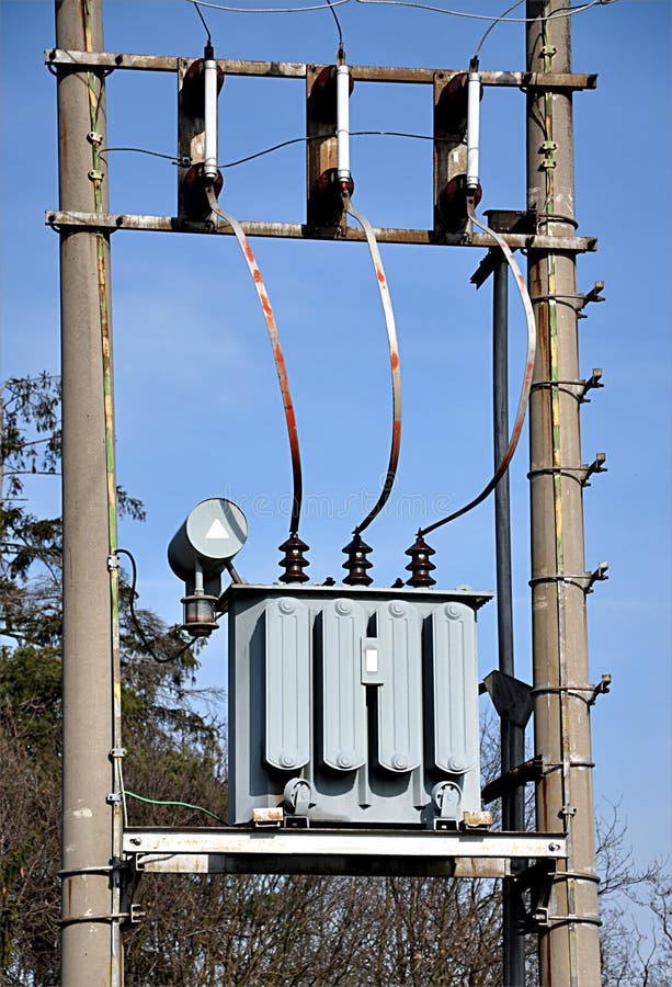 Modern transformers stock photo. Image of work, pylon - 77340242