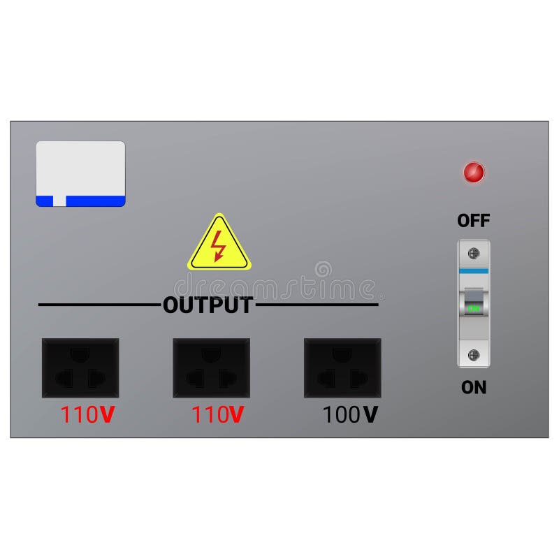 Electrical Panel with Magnetic Contactor Stock Vector - Illustration of ...