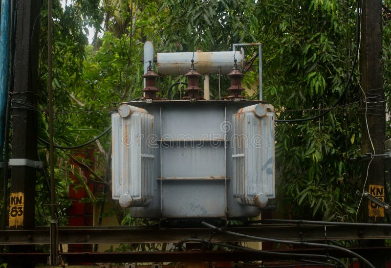 Transformer Electrical in the Post Stock Photo - Image of insulator ...