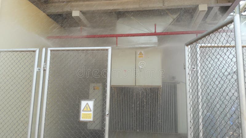 Transformer with Fire Protection Testing, Utility System, Power Plant ...