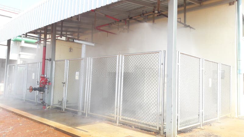 Transformer with Fire Protection Testing, Utility System, Power Plant ...