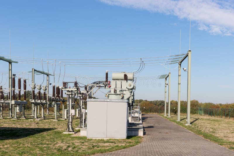 Transformer and High Voltage Distribution Station Stock Image - Image ...