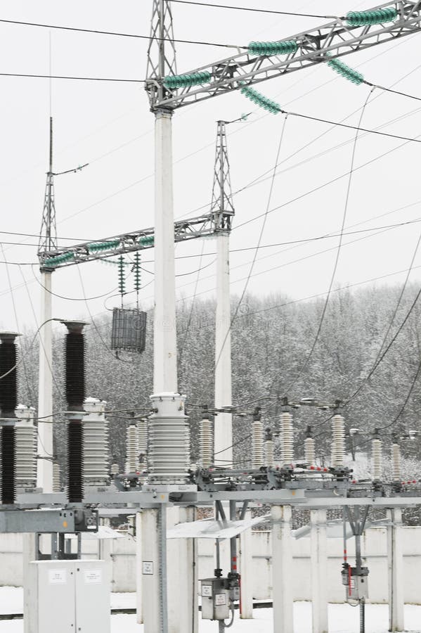 Transformer with High Voltage Wires Stock Photo - Image of conductors ...