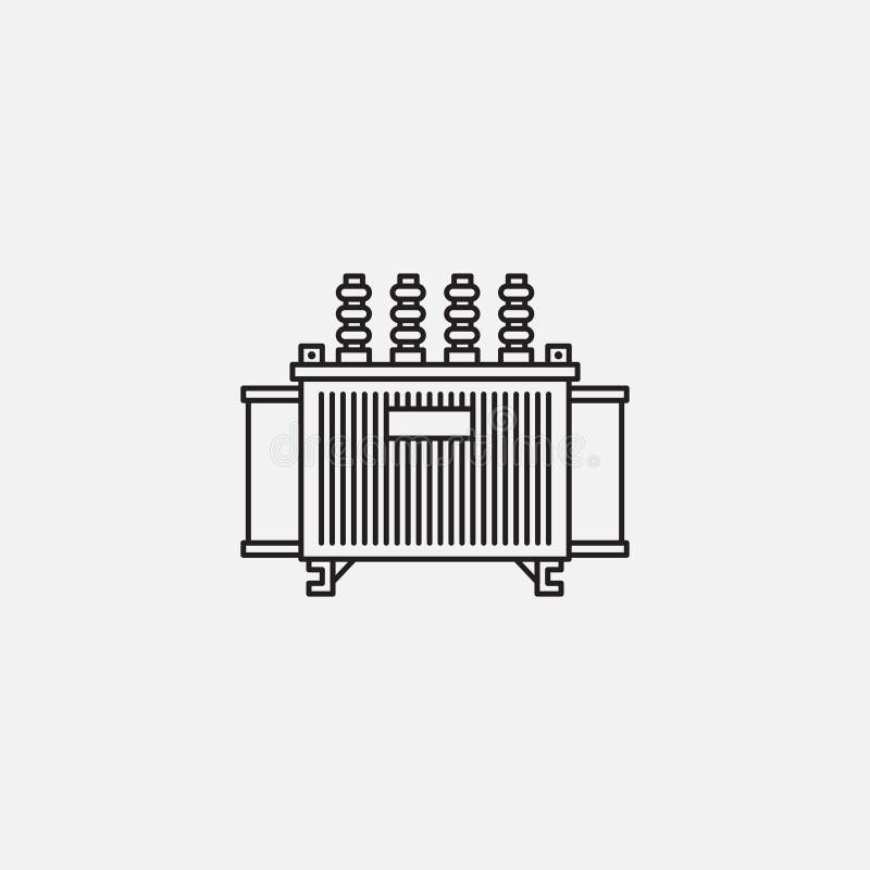 Transformerline in Thin Line Black Color. Flat Simple Vector Symbols ...