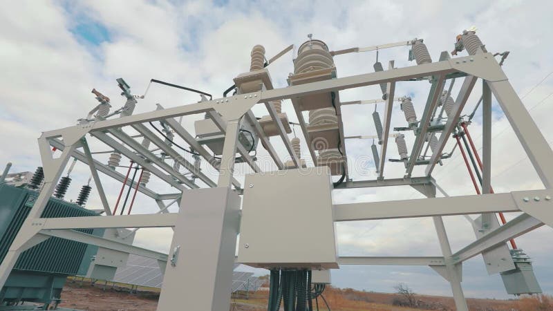 Solar Station Equipment. Transformer at a Solar Power Station. Stock ...