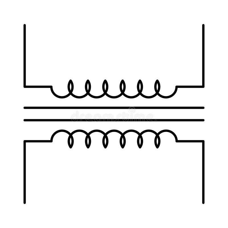 Transformer Schematic, Electrical Coils, Core Diagram, Physics Circuit ...