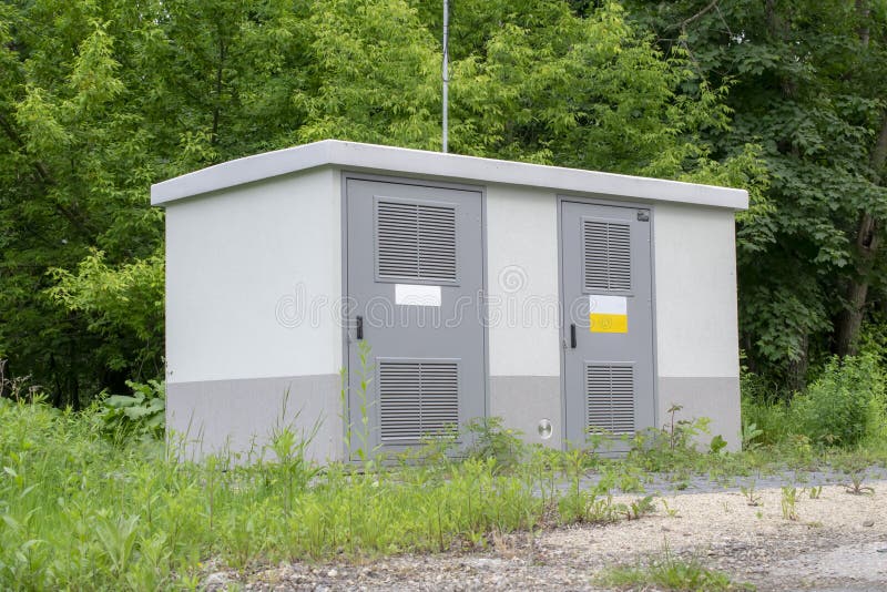 Transformer Station. Mains Transformer Chamber Building Stock Image ...