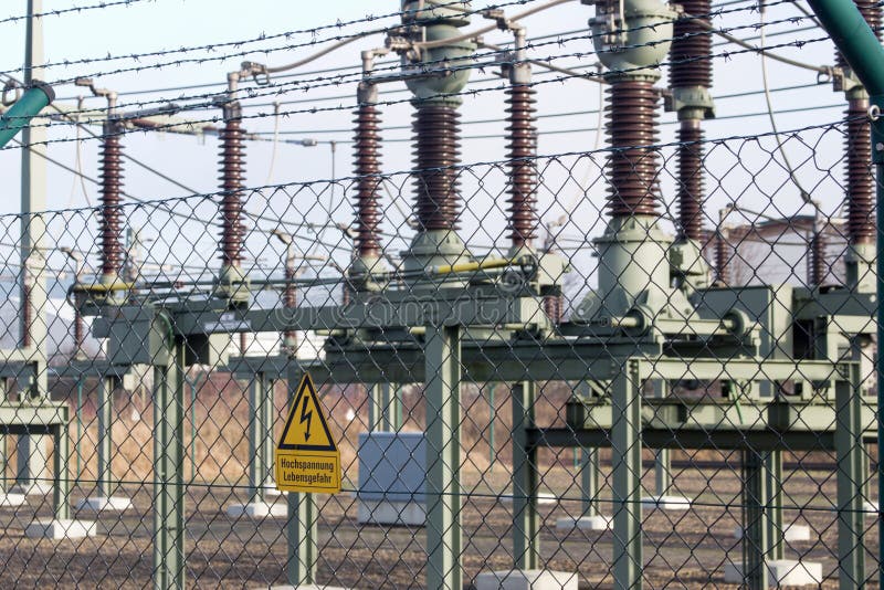 Transformer station sign stock photo. Image of technology - 22954594