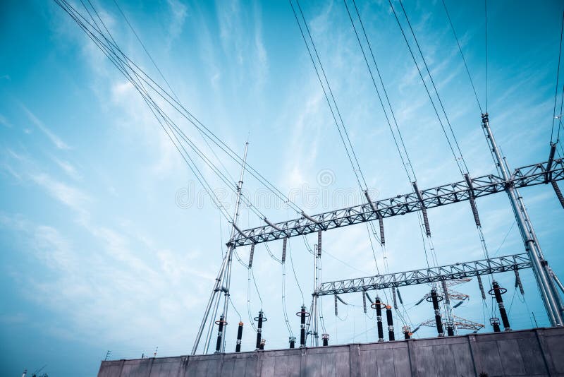 Transformer substation stock image. Image of production - 47465249