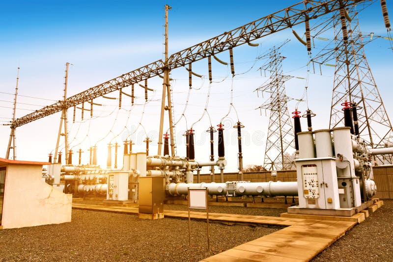 Transformer substation stock photo. Image of power, station - 69286528