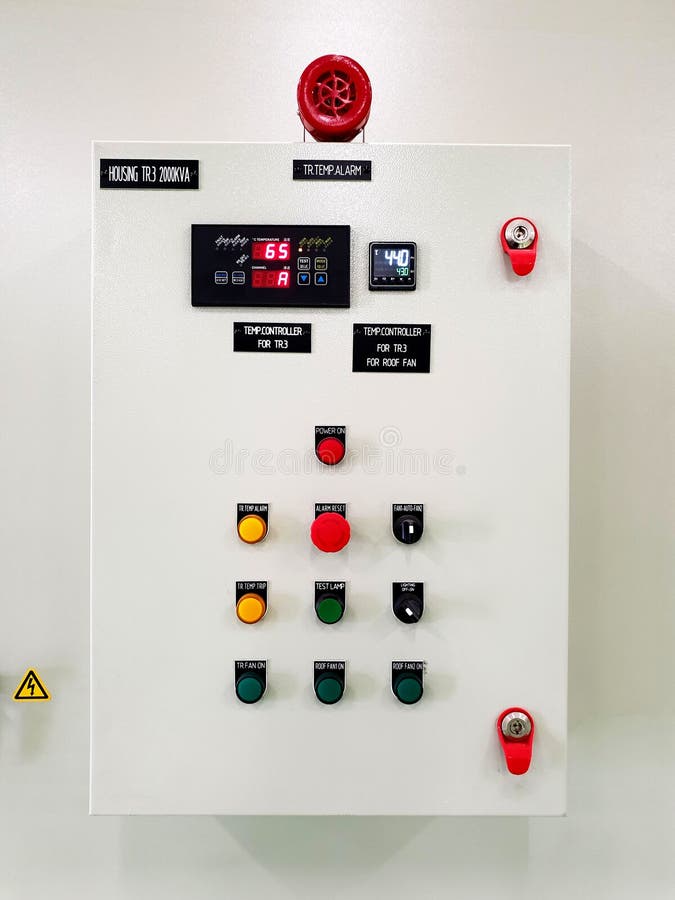 Transformer Temperature Control Box Stock Image - Image of door, switch ...