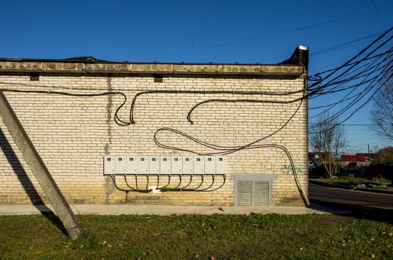 Transformer Vault Building of Electrical Current Stock Photo - Image of ...