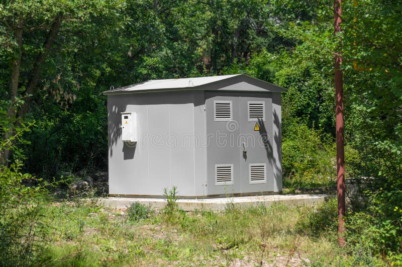 Transformer Vault Building of Electrical Current Stock Photo - Image of ...