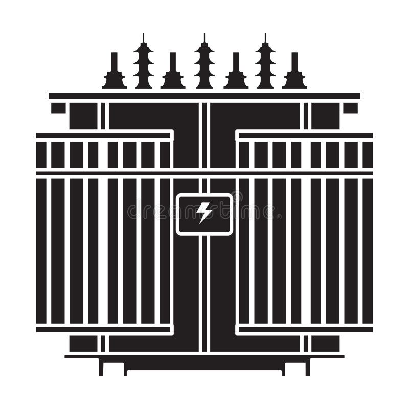 Transformer Vector Icon.Black Vector Icon Isolated on White Background ...