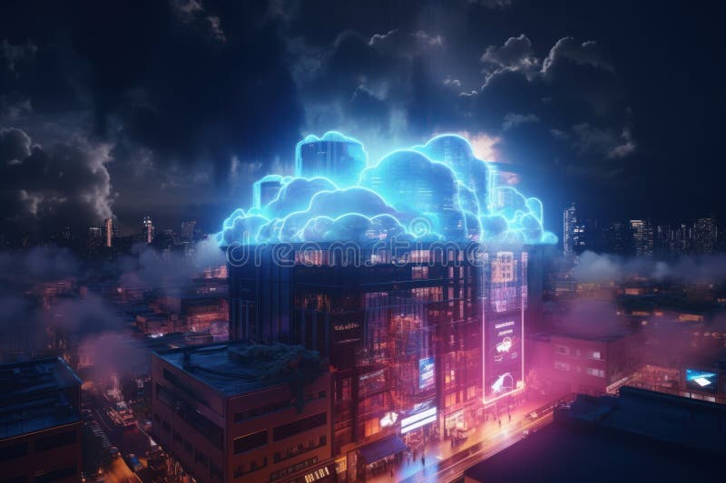 Transforming Cities: Neon Clouds Embody the Power of Cloud Computing ...