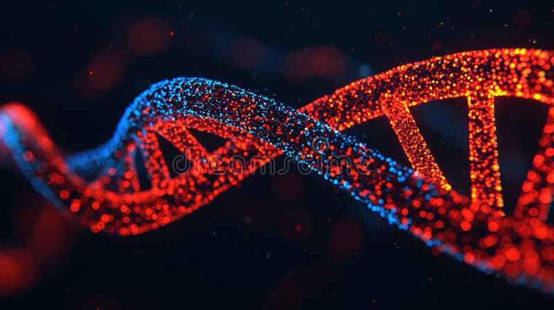 Transforming DNA Strands with HighTech Visualization Stock Illustration ...