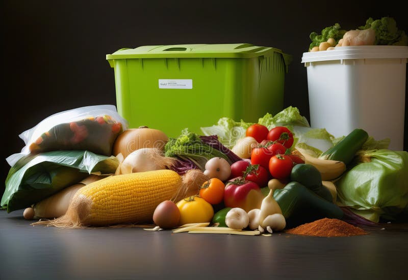 Transforming Food Waste into Nutrient-Rich Compost Stock Illustration ...