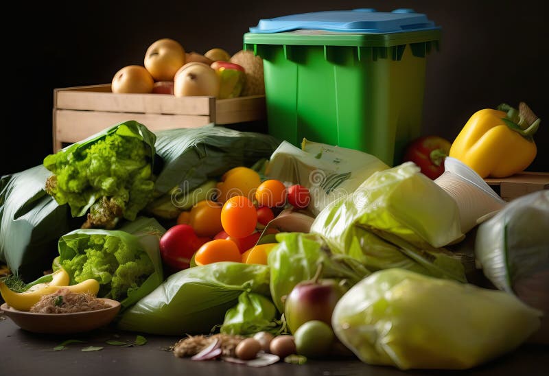 Transforming Food Waste into Nutrient-Rich Compost Stock Illustration ...