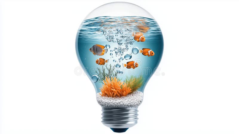 Transforming a Glass Light Bulb into a Vibrant Aquarium with Tiny Fish ...