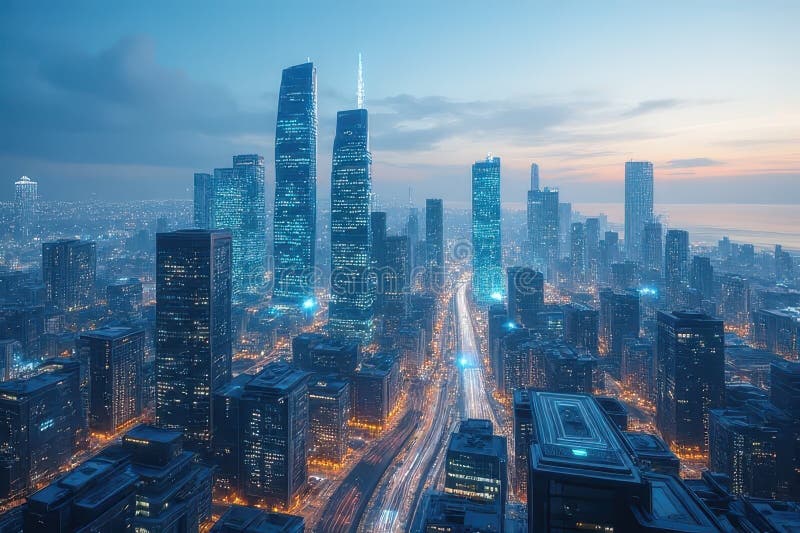 Transforming Industries Using AI-Boosted AI Tech Stock Illustration ...