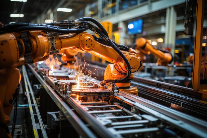 Transforming Manufacturing Processes with Robotics Hand. AI Generated ...