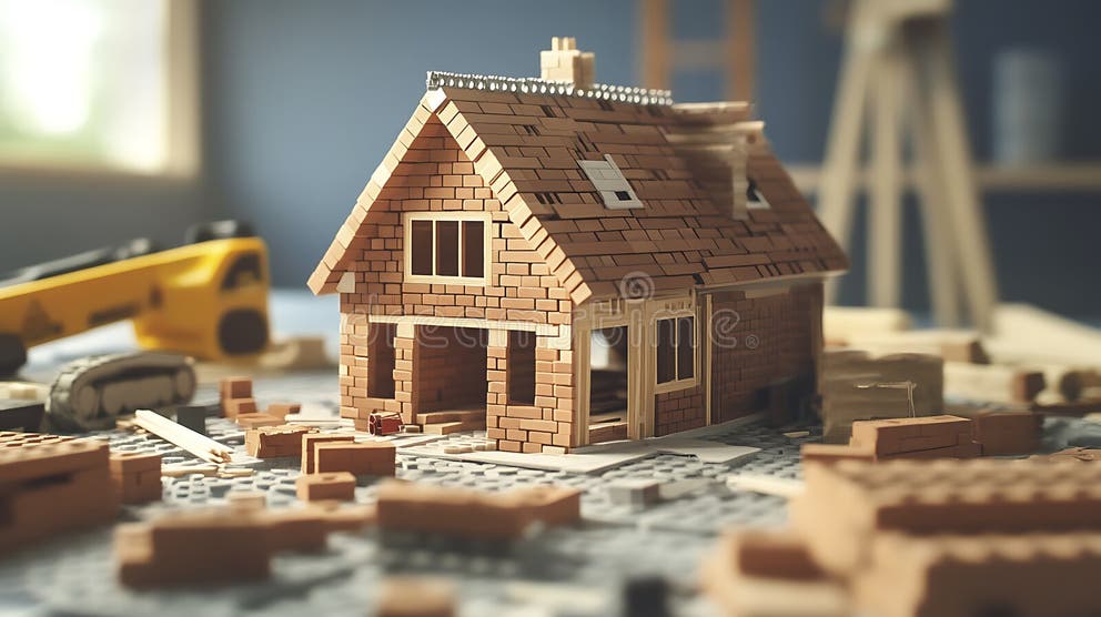 Transforming Spaces a Stylish Brick House Project Stock Image - Image ...