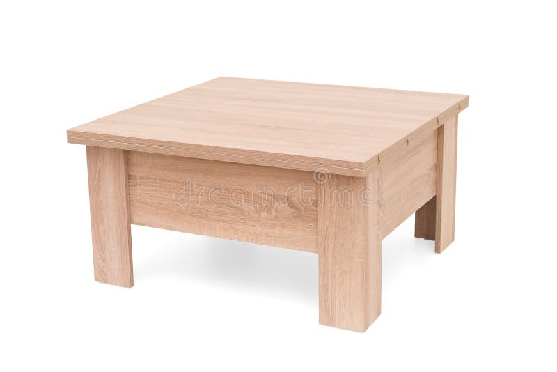 Compact Transforming Table. Isolated on White Stock Image - Image of ...