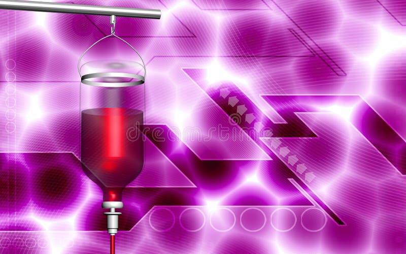 Personnage De Dessin Animé De Transfusion Sanguine Illustration de ...