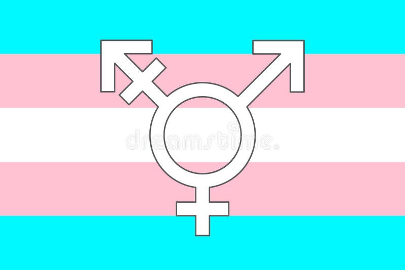 Transgender Flag with Icon Symbol Inside Stock Vector - Illustration of ...