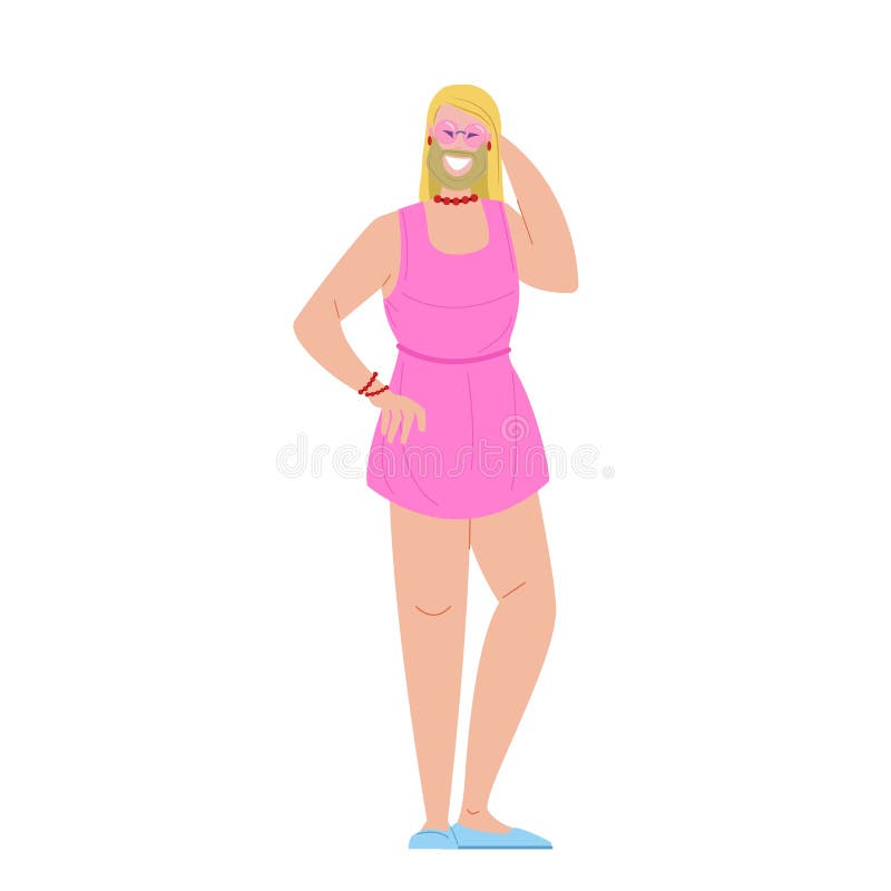 Transgender Flat Cartoon Character Stock Vector - Illustration of ...