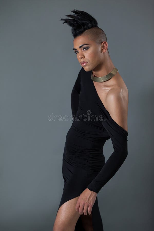 Transgender portrait editorial stock photo. Image of makeup - 19431793