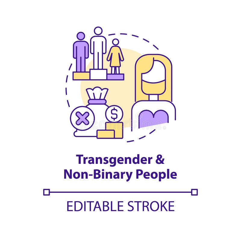 Transgender and Nonbinary People Concept Icon Stock Vector ...