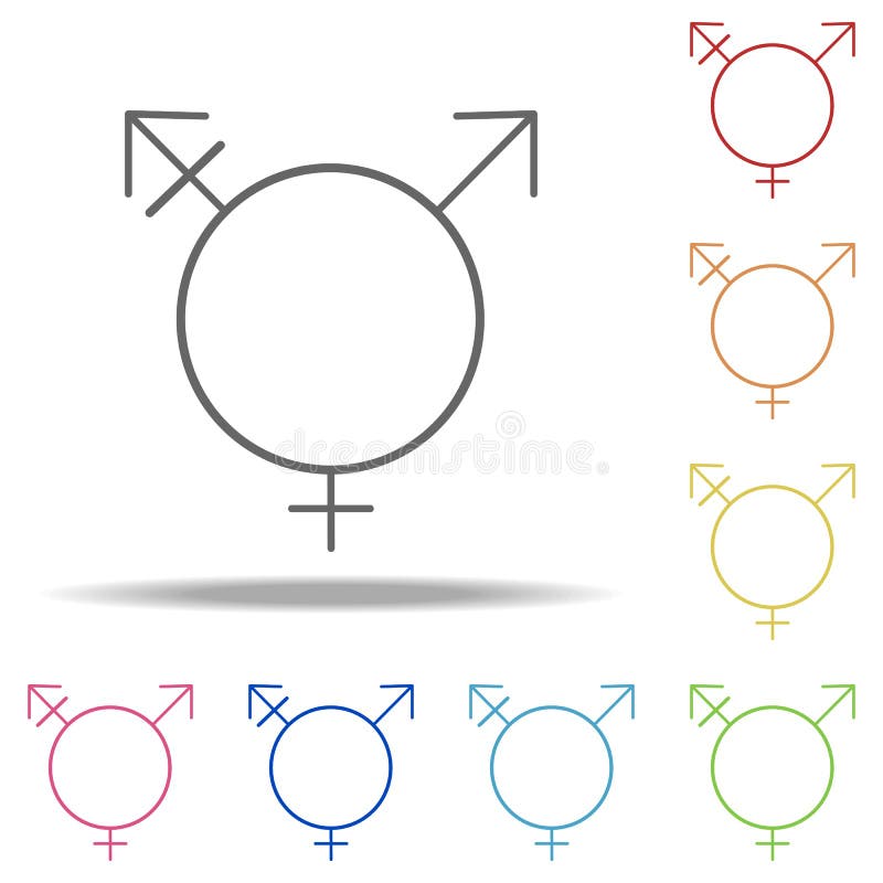 Transgender Sign Icon. Elements of Web in Multi Colored Icons Stock ...