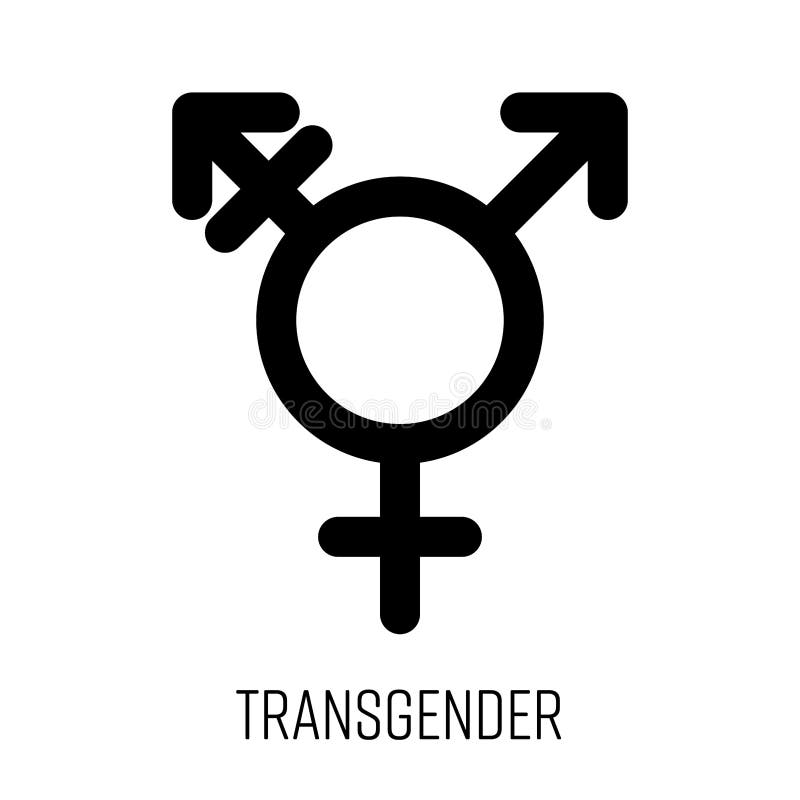 Transgender Sign Black Vector Icon Stock Vector - Illustration of lgbt ...