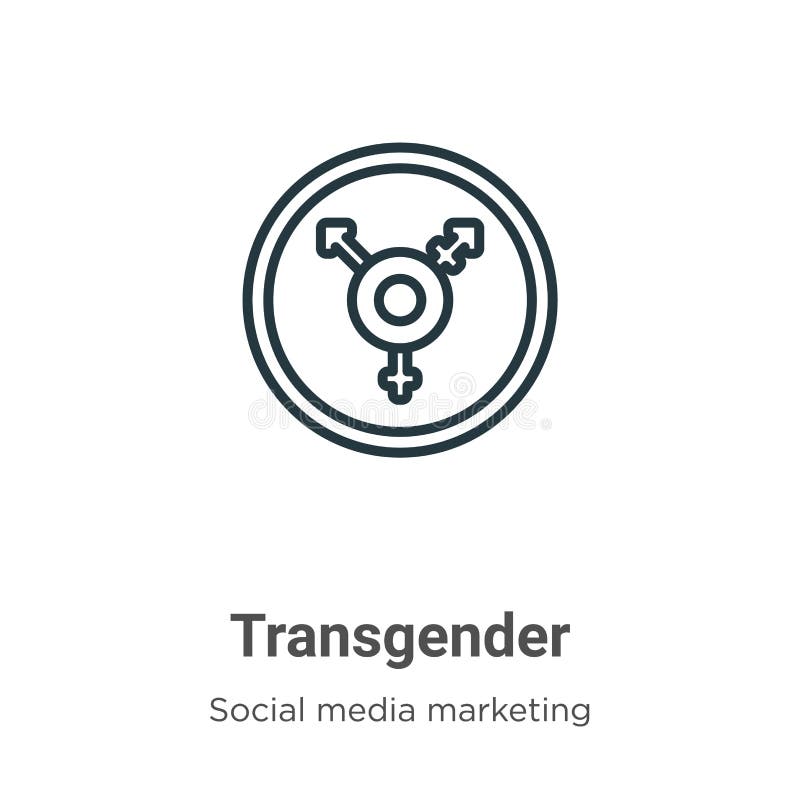 Transgender Line and Glyph Icon, Lgbt and Transsexual, Bisexual Sign ...