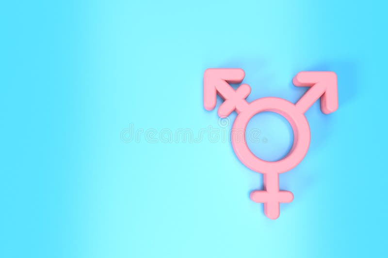 Transgender Symbol Simple Graphic Icon. 3D Rendering Stock Illustration ...