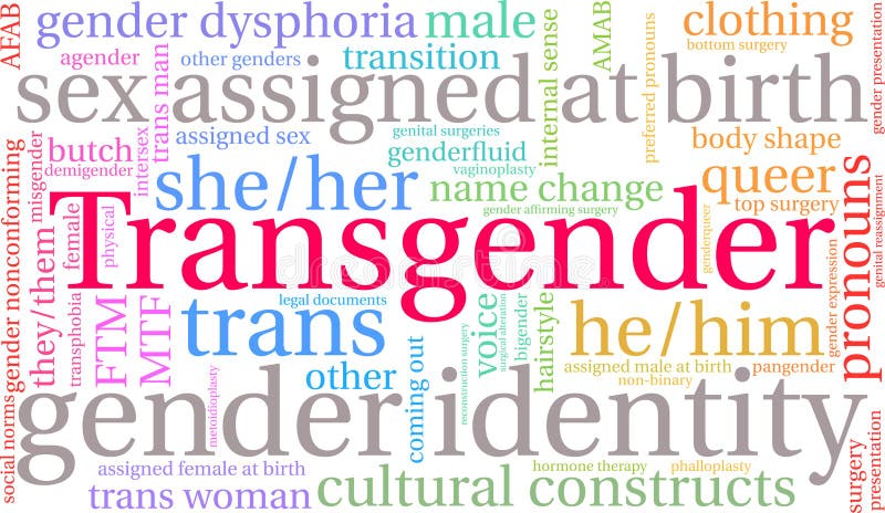 Transgender Word Cloud stock vector. Illustration of dysphoria - 136504350