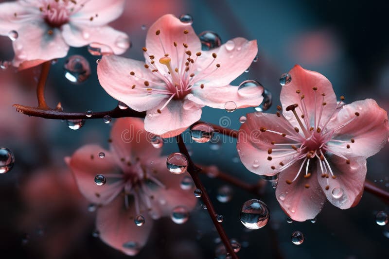 Transient Flower Blossom Drop. Generate Ai Stock Illustration ...