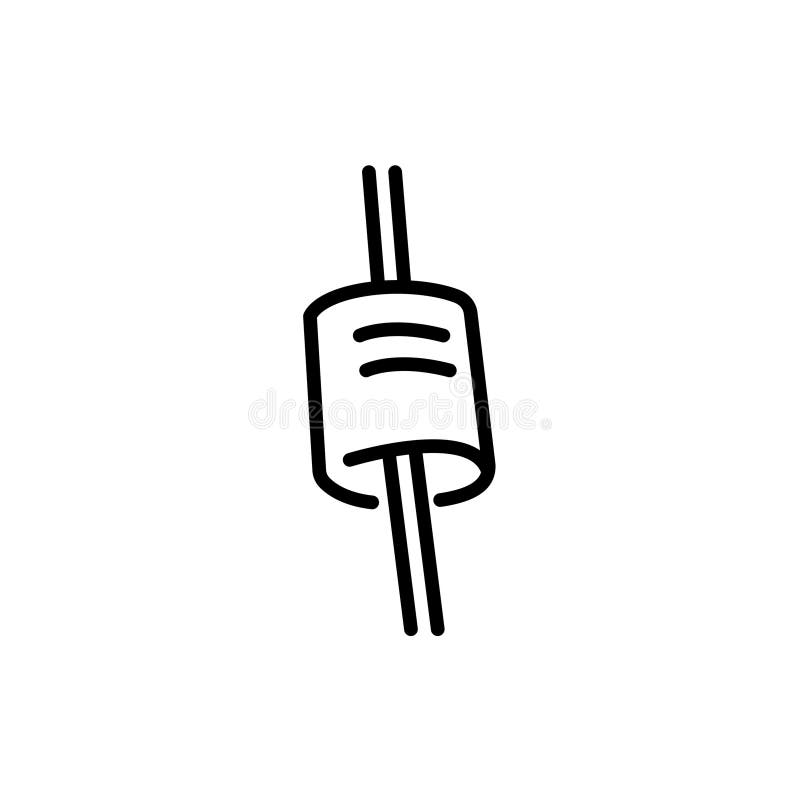 Transient Voltage Black Line Icon. Pictogram for Web Page Stock Photo ...