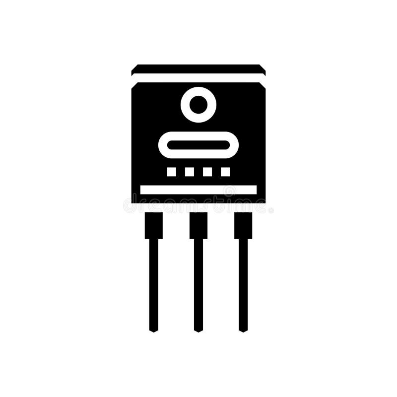 Transistor Electrical Engineer Glyph Icon Vector Illustration Stock ...