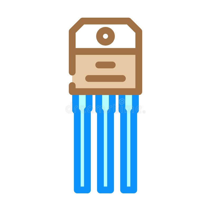 Transistor Electronic Component Color Icon Vector Illustration Stock ...