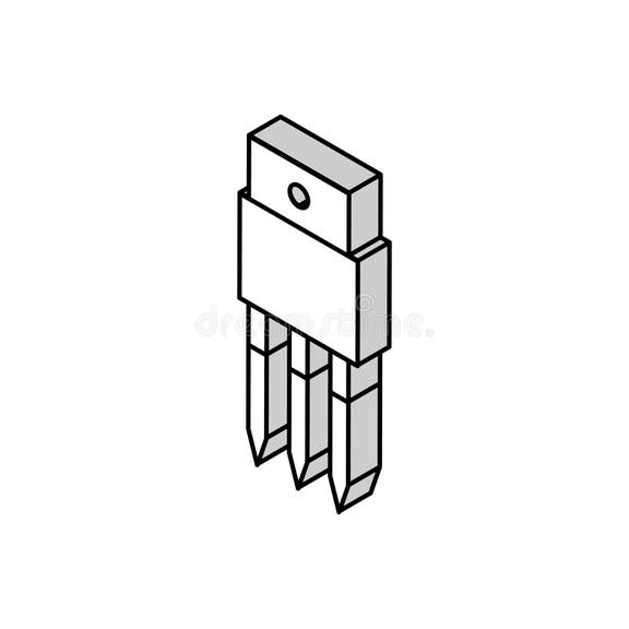 Transistor Electronic Component Isometric Icon Vector Illustration ...
