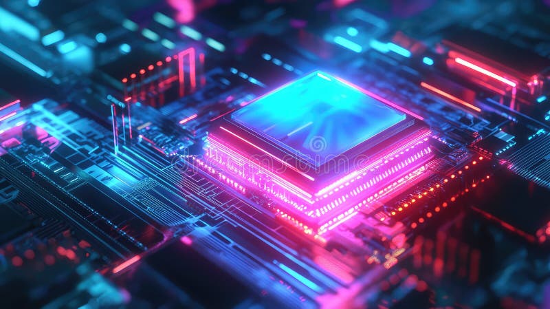 Transistor Emitting Microchip Stock Illustration - Illustration of ...