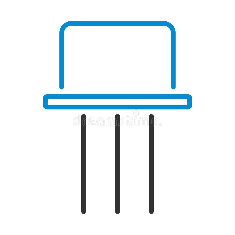 Transistor Icon stock vector. Illustration of micro - 250790746