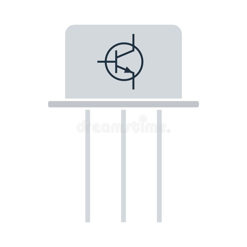 Transistor Icon stock vector. Illustration of micro - 154252139