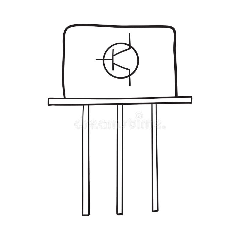 Transistor Icon stock vector. Illustration of electricity - 218629597