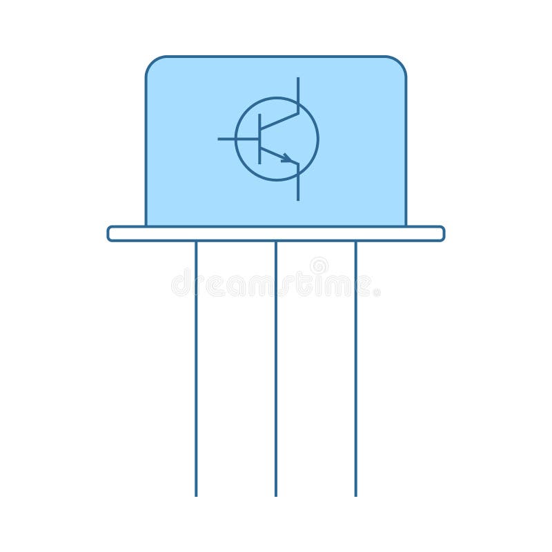 Transistor Icon stock vector. Illustration of micro - 154252139