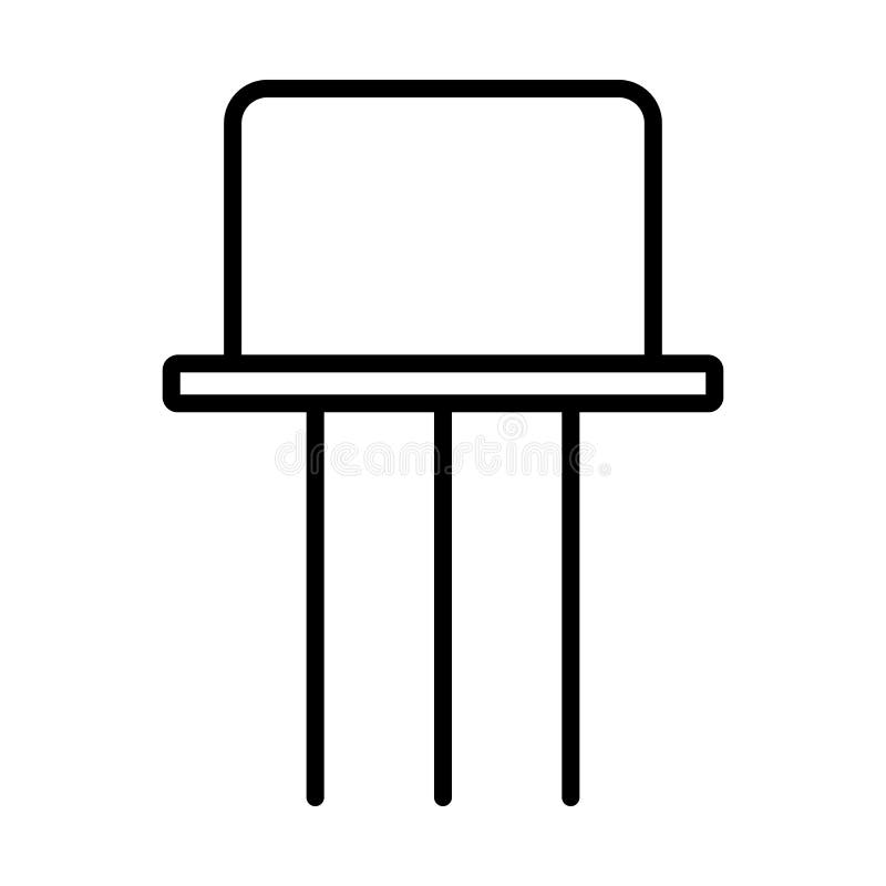 Transistor Icon stock vector. Illustration of device - 247812560