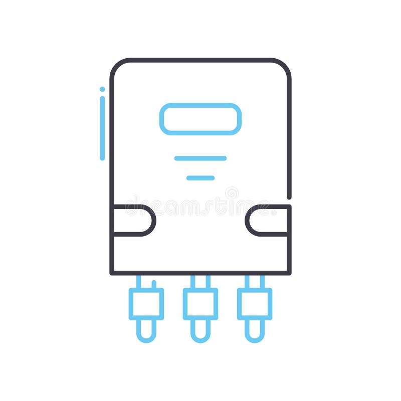 Transistor Line Icon, Outline Symbol, Vector Illustration, Concept Sign ...