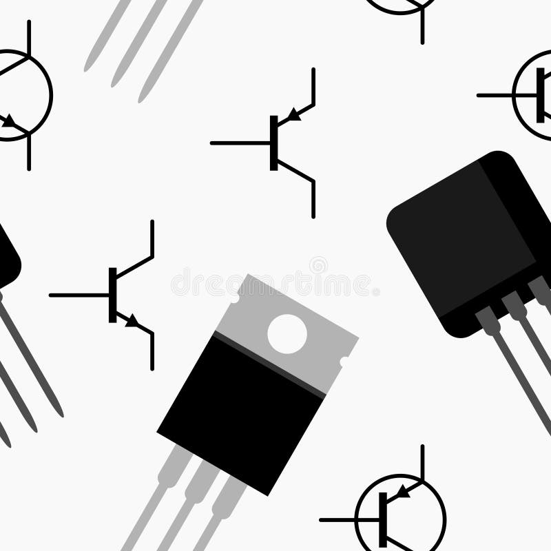 Transistor-symbool vector illustratie. Illustration of elektronisch ...